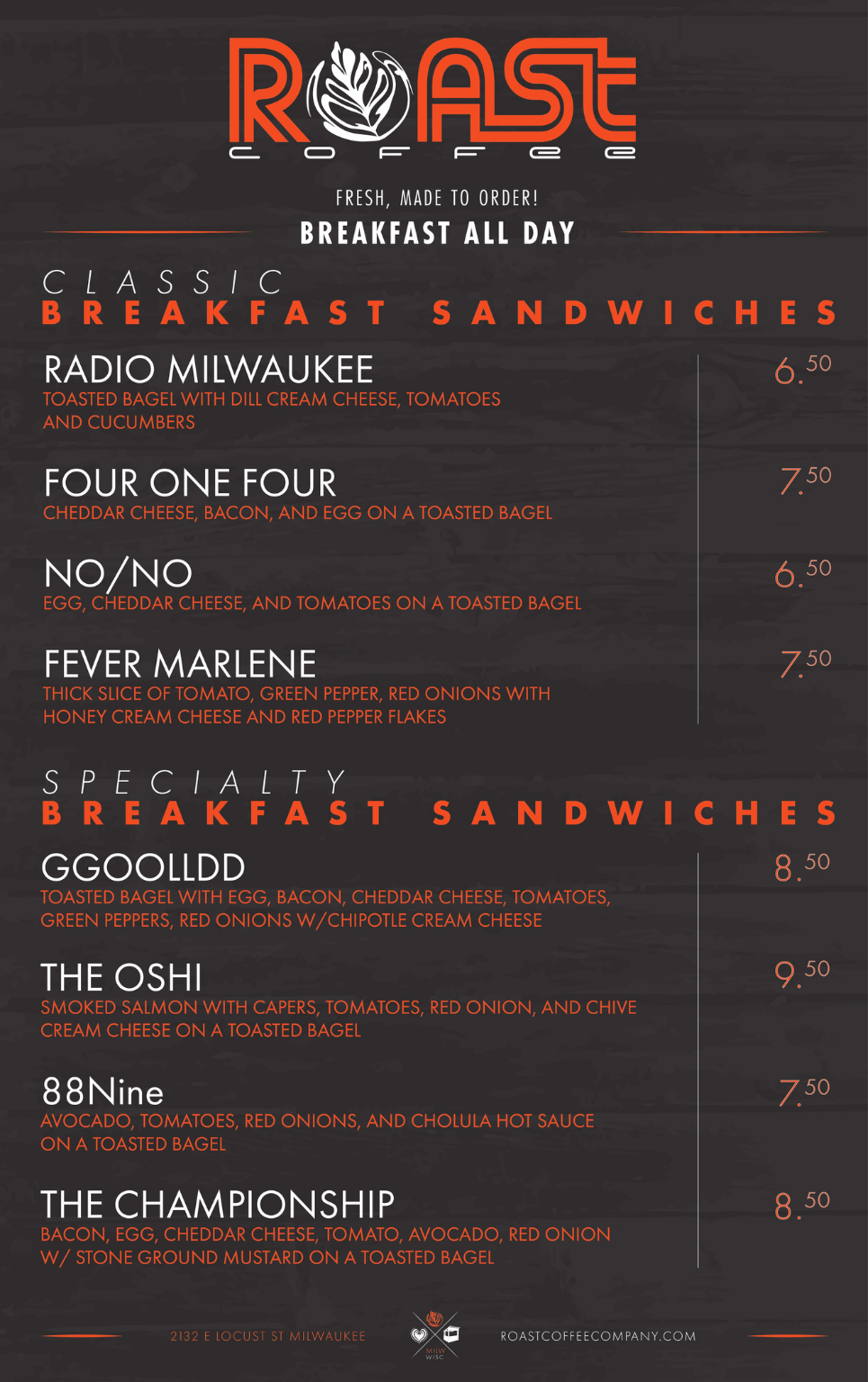 Cafe - Roast Coffee Company